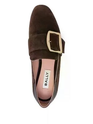 Bally Buckle Detail Loafers - Brown