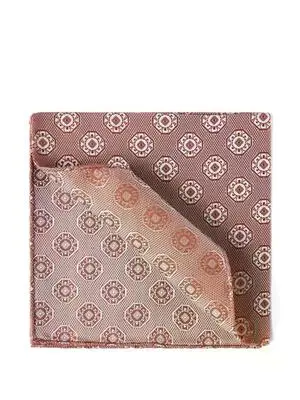 Brunello Cucinelli Medallion-print Silk Pocket Square - Red