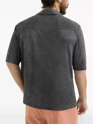 Brunello Cucinelli Camp-collar Short-sleeve Shirt - Grey
