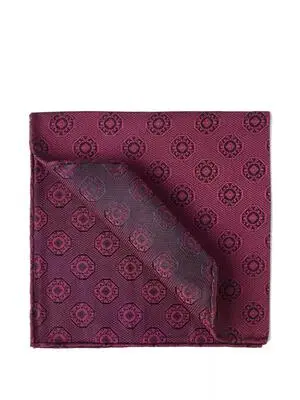 Brunello Cucinelli Medallion-print Silk Pocket Square - Red