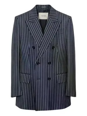 TOM FORD Double-breasted Pinstriped Blazer