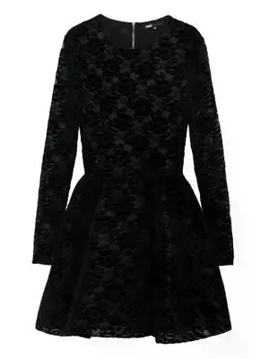 Maje Lace-panel Flared Dress