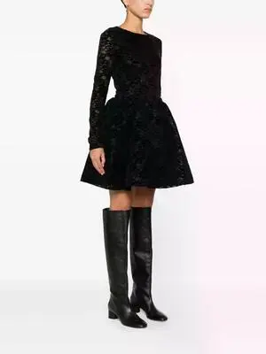 Maje Lace-panel Flared Dress