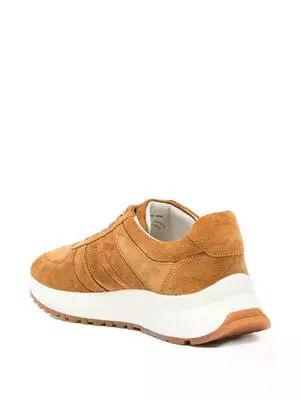 Bally Laced Panelled Trainers - Brown
