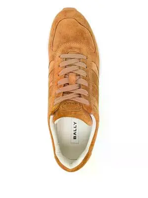 Bally Laced Panelled Trainers - Brown