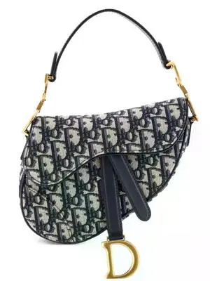 Dior Saddle Handbag Oblique Canvas Mini - Blue
