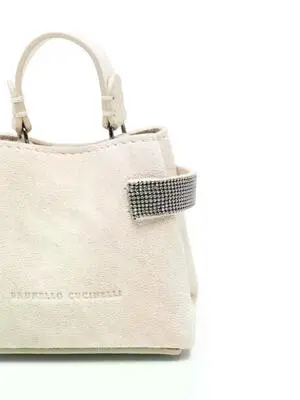 Brunello Cucinelli Embellished Top-handle Pouch - Neutrals