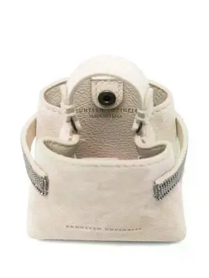 Brunello Cucinelli Embellished Top-handle Pouch - Neutrals
