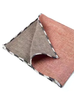 Brunello Cucinelli Striped-trim Silk Pocket Square