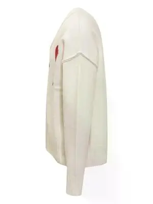 AMI Paris De Coeur Cardigan - Neutrals