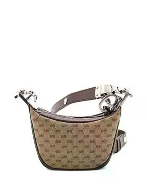 Gucci Attache Micro Gg Coated Canvas Mini Hobo Bag - Brown