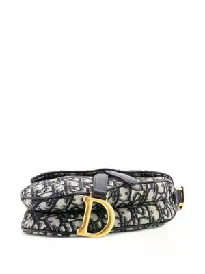 Dior Saddle Handbag Oblique Canvas Mini Shoulder Bag - Blue