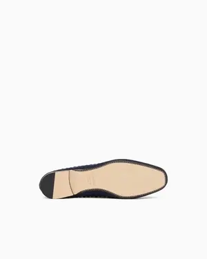 Giorgio Armani Suede Slip-ons With Interweaving