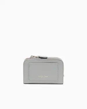 Giorgio Armani Pebbled Leather Bifold Wallet - Grey