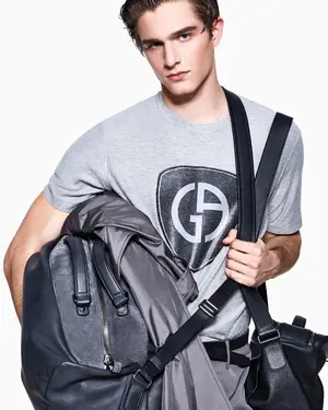Giorgio Armani Viscose And Cashmere Jersey Crew-neck T-shirt