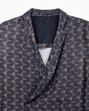 Giorgio Armani Cupro Canvas Single-breasted Jacket