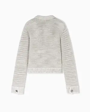 Giorgio Armani Viscose And Linen Knit Blouson