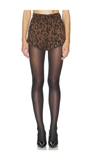 Line & Dot Thigh Length Shorts For Women