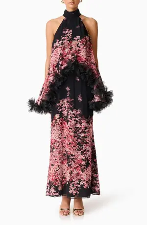 ELLIATT Tulsia Floral Georgette Gown