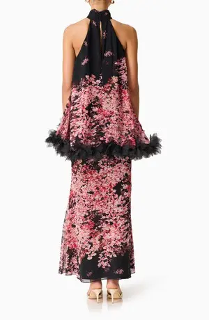 ELLIATT Tulsia Floral Georgette Gown