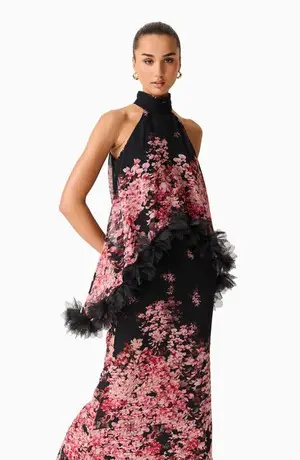 ELLIATT Tulsia Floral Georgette Gown