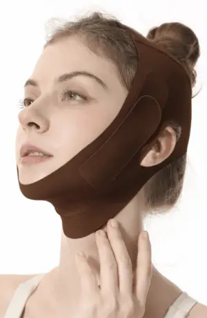 LOVE AND PEBBLE Snatched Jaw Strap - Brown