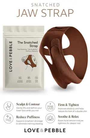 LOVE AND PEBBLE Snatched Jaw Strap - Brown