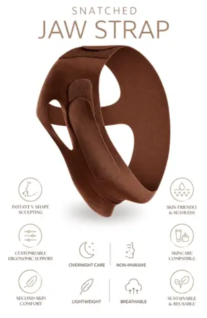 LOVE AND PEBBLE Snatched Jaw Strap - Brown