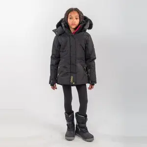 ÖSNO Snowsuit With Faux Fur Trim - With Charcoal Black Fur