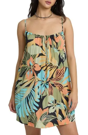 BILLABONG Beach Song Cover-up Dress - Green Multi