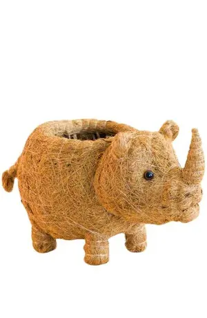 LIKHA Safari Animal Coco Coir Planters - Natural Brown