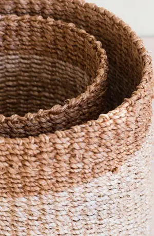 LIKHA Cylinder Tabletop Basket - Brown