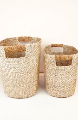 LIKHA Rounded Oval Basket - Tan