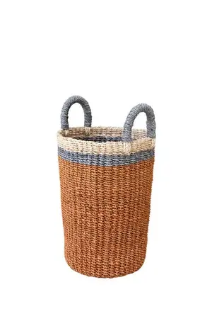 LIKHA Cylinder Vase Basket With Handles - Coral