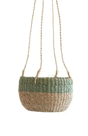 LIKHA Round Hanging Basket Natural + Sage