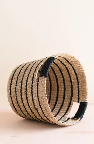 LIKHA Tapered Basket With Cutout Handles - Black