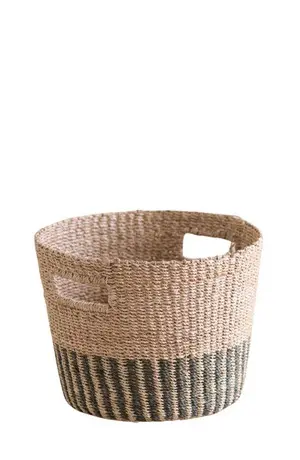 LIKHA Tapered Basket With Cutout Handles - Grey