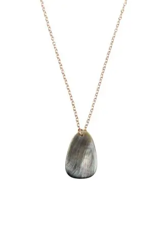 LIKHA Mother-of-pearl Trapezoid Pendant Necklace - Black