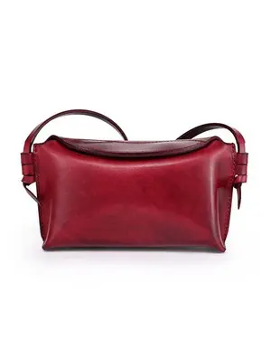 OLD TREND Genuine Leather Everyday Crossbody Bag - Maroon