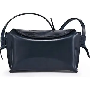 OLD TREND Genuine Leather Crossbody Bag - Navy