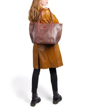OLD TREND Alder Genuine Leather Shoulder Tote - Brown