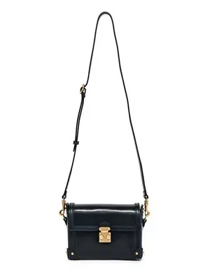 OLD TREND Azalea Leather Crossbody - Navy