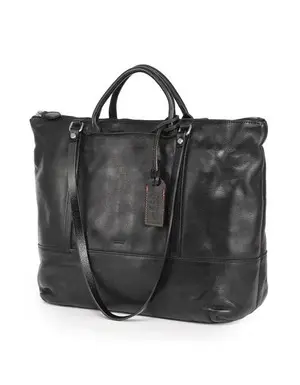 OLD TREND Crocus Genuine Leather Carryall Tote - Black
