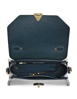 OLD TREND Laurel Leather Satchel - Navy