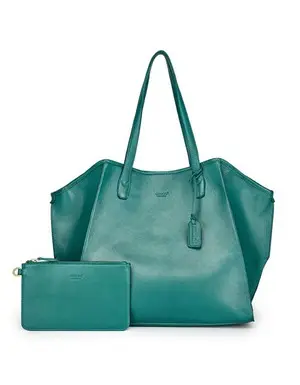 OLD TREND Iris Genuine Leather Tote - Teal