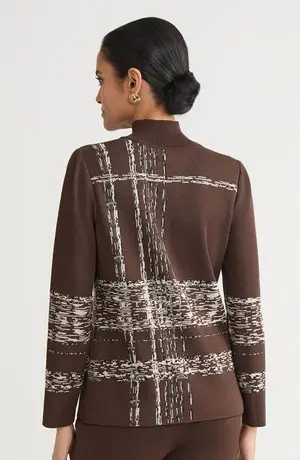 Ming Wang Jacquard Knit Tunic