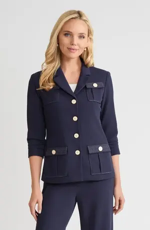 Ming Wang Zip Up Jackets For Women