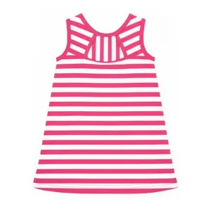 FLORENCE EISEMAN Stripe Knit Dress With Appliqu