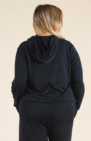 POPLINEN Plus Betty Modal Hoodie - Black