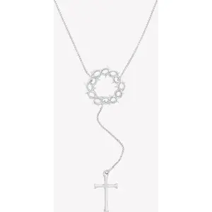 RIZEN JEWELRY Crown Of Thorns Y Necklace - Sterling Silver